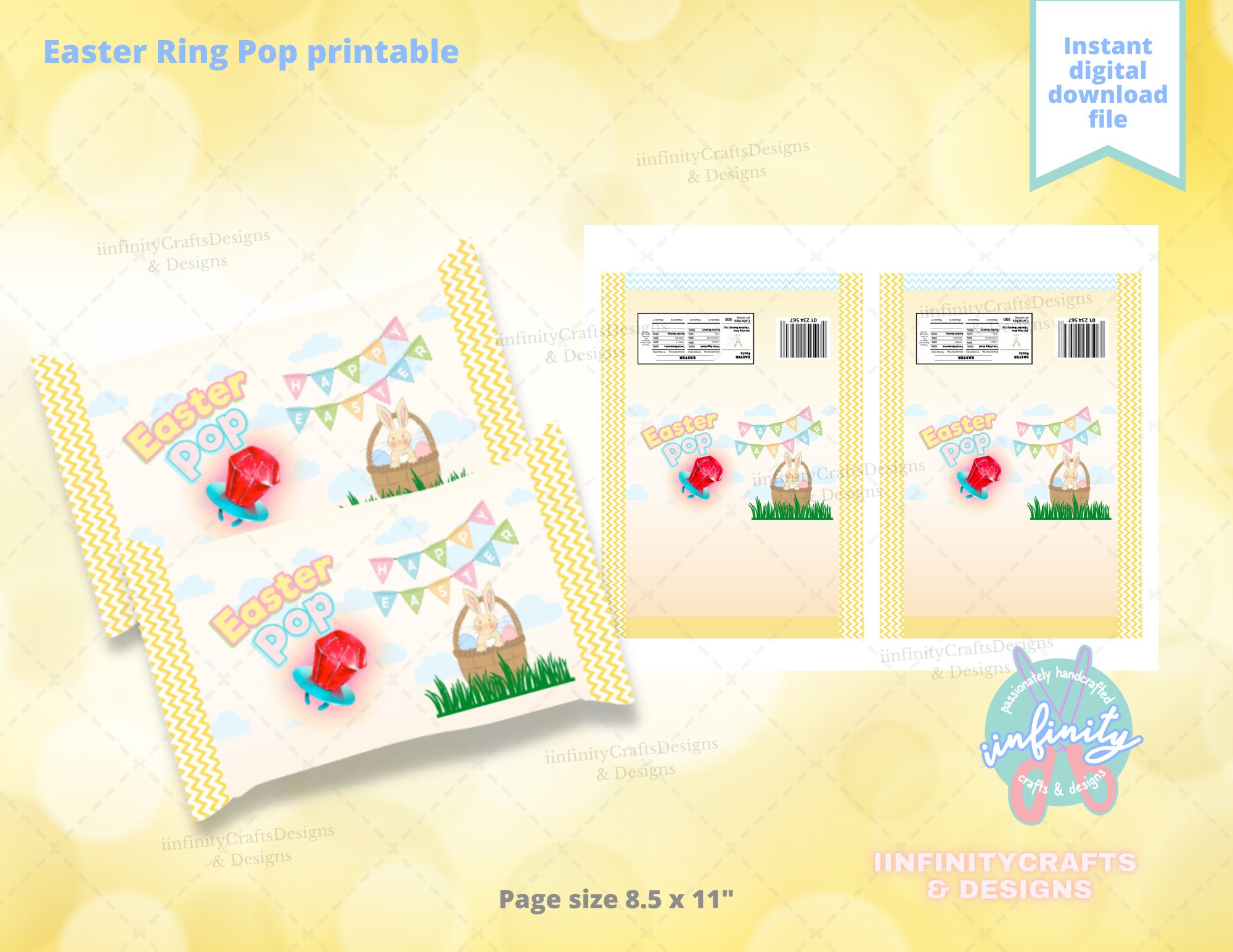 Easter Bunny Printable Party Bundle, Bunny Chip Bag, Easter Party ...