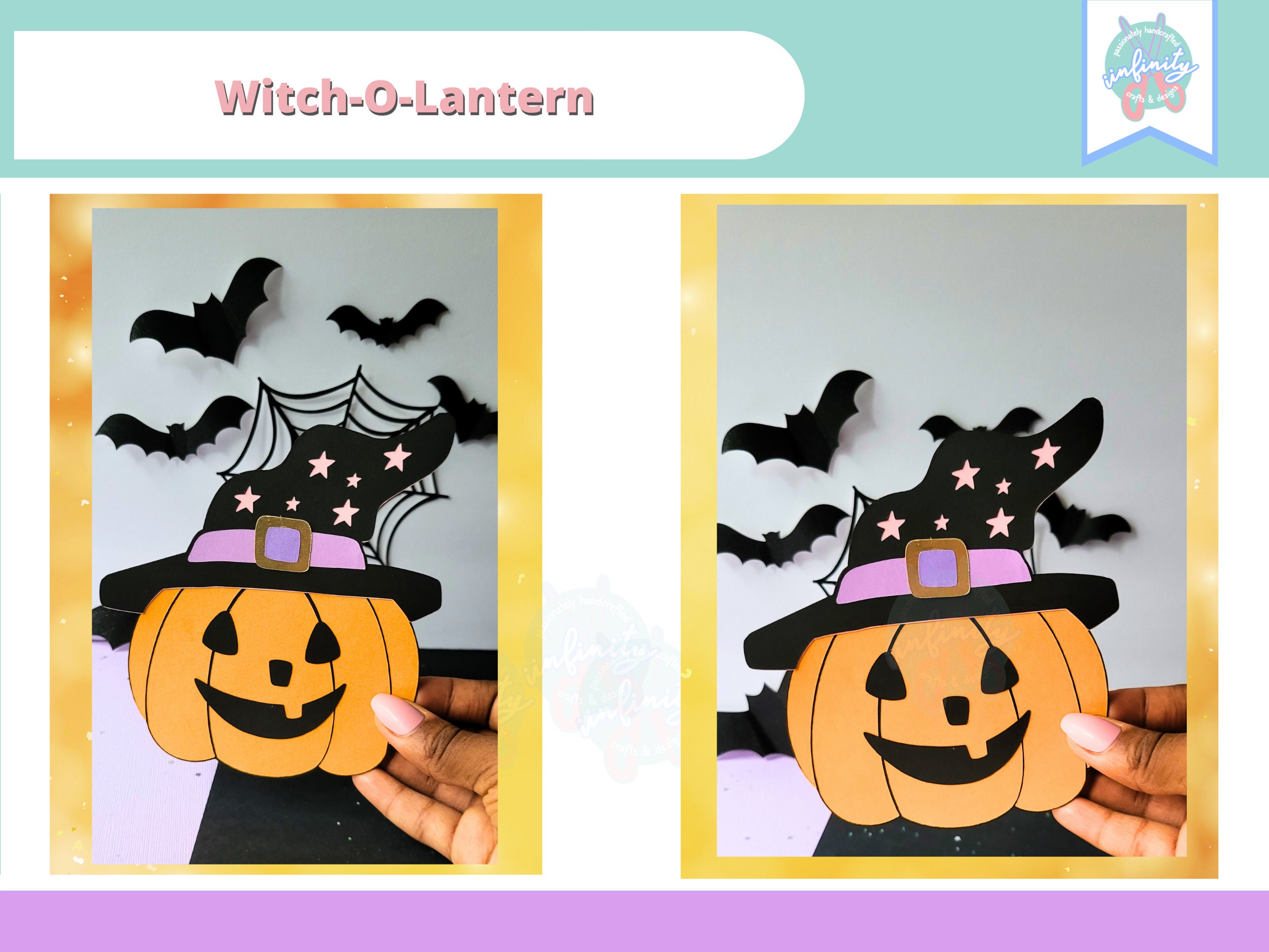Witch-o-lantern Candy Dome Holder, SVG Cut Files, Halloween Candy Favor ...