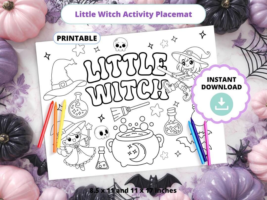 Little Witch Printable Halloween Birthday Party for Spooky Cute First ...