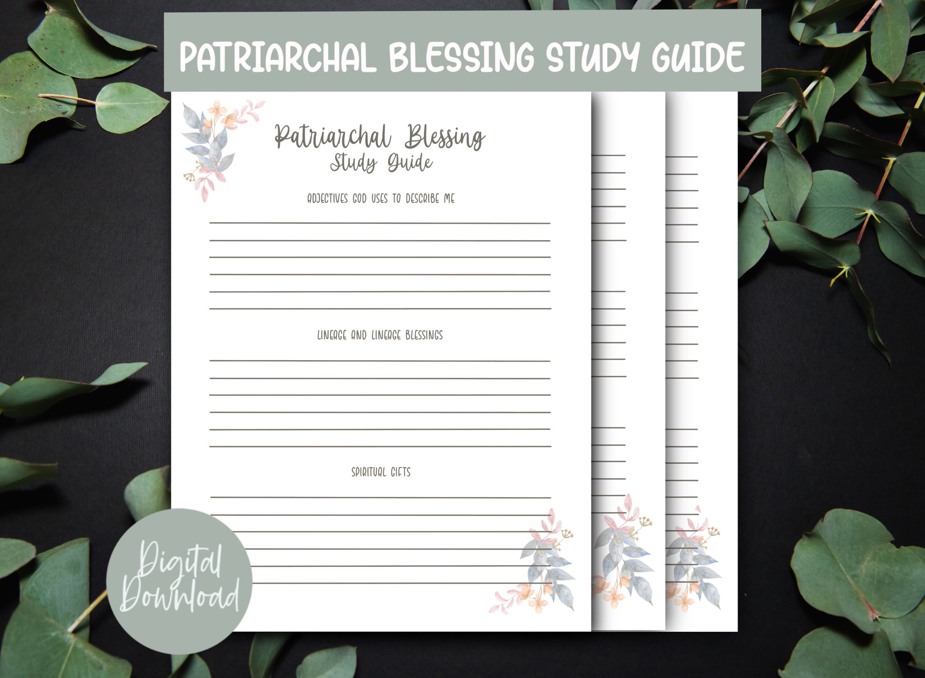 Patriarchal Blessing Study Guide | LDS Printable (digital Download) - Etsy