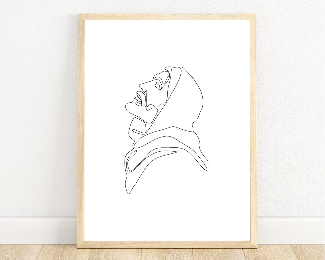 Christian Line Art Modern Jesus Art Minimalist Jesus - Etsy