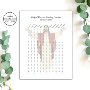 Book of Mormon Daily Reading Tracker | Come Follow Me 2024 | LDS ...