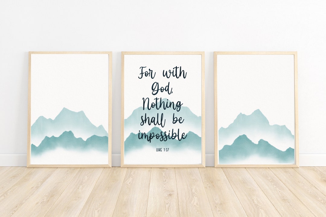 Luke 1:37 | Bible Verse | for With God Nothing Shall Be Impossible ...