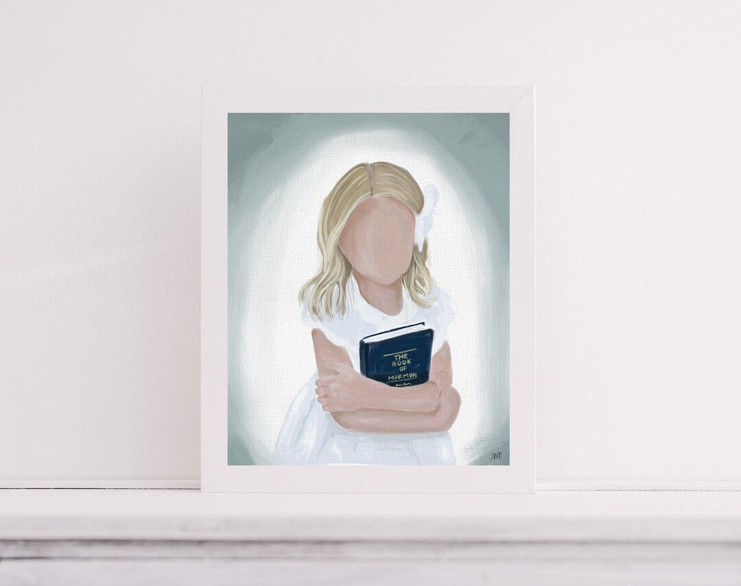 LDS Baptism Girl | LDS Art | Girl Baptism Gift | Baptism Gift Girl ...