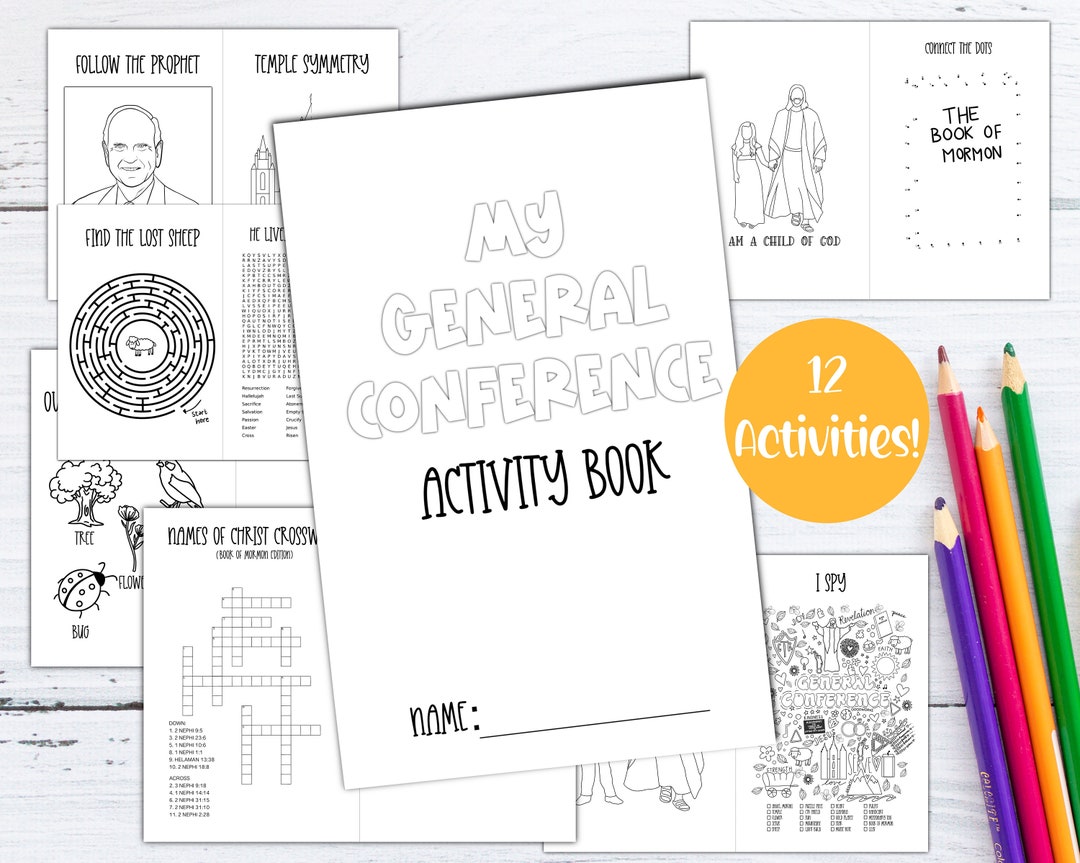 LDS General Conference Activity Book for Kids (PDF Printable) - Etsy