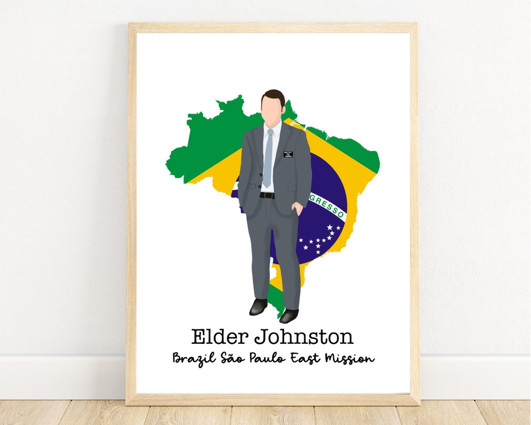 Personalized LDS Missionary Portrait With Flag (digital Download) - Etsy