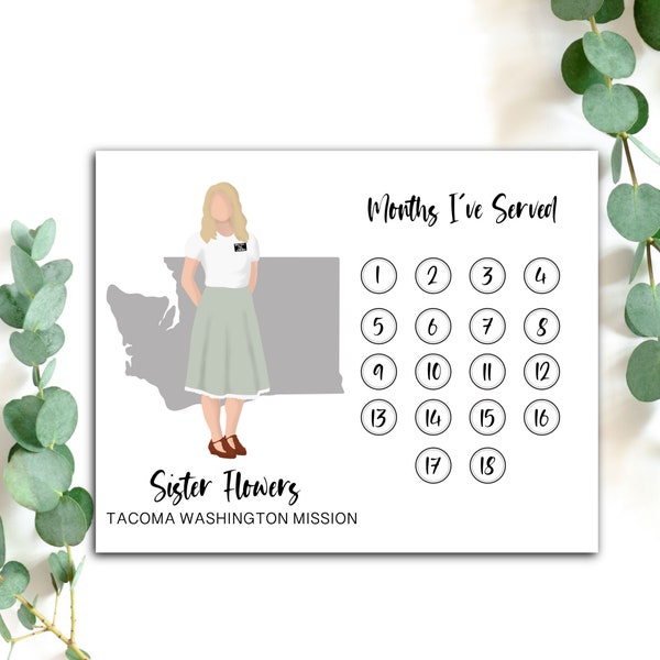 Sister Missionary Countdown Chart - Etsy