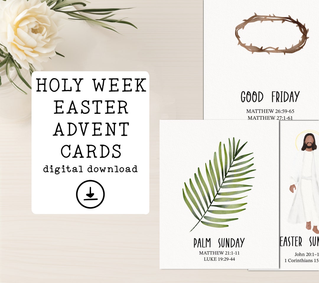 Holy Week Advent Calendar | LDS Easter | Printable Cards | Christian ...