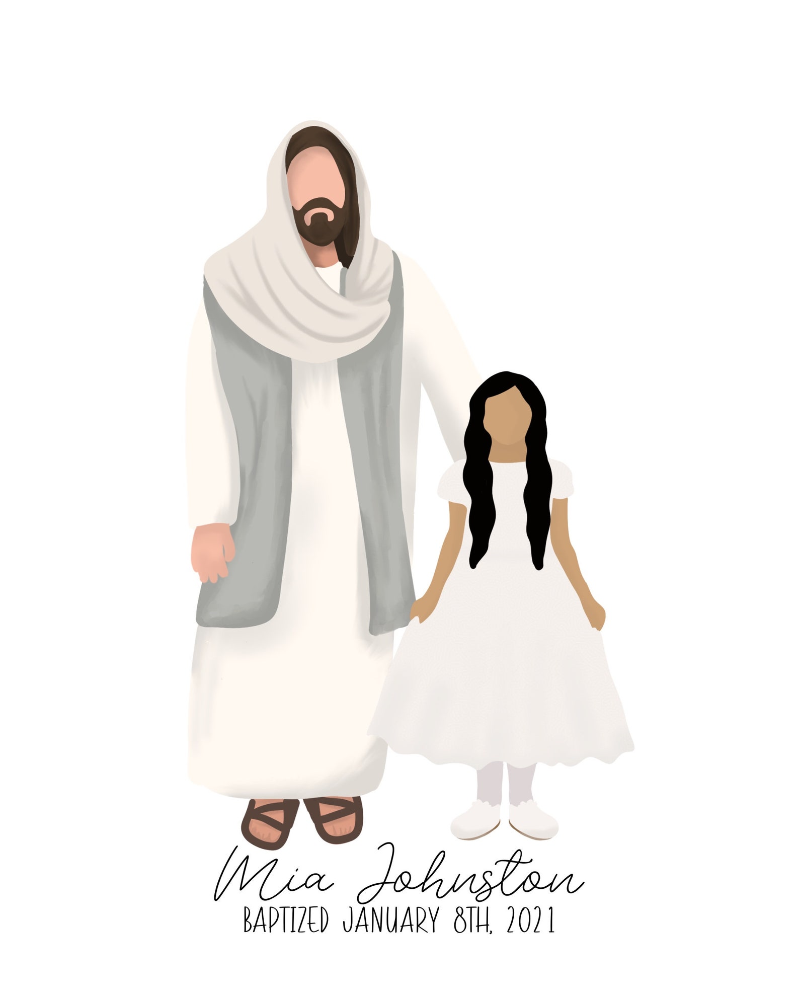 Personalized Baptism Gift LDS Baptism Baptism Girl Printable Baptism ...