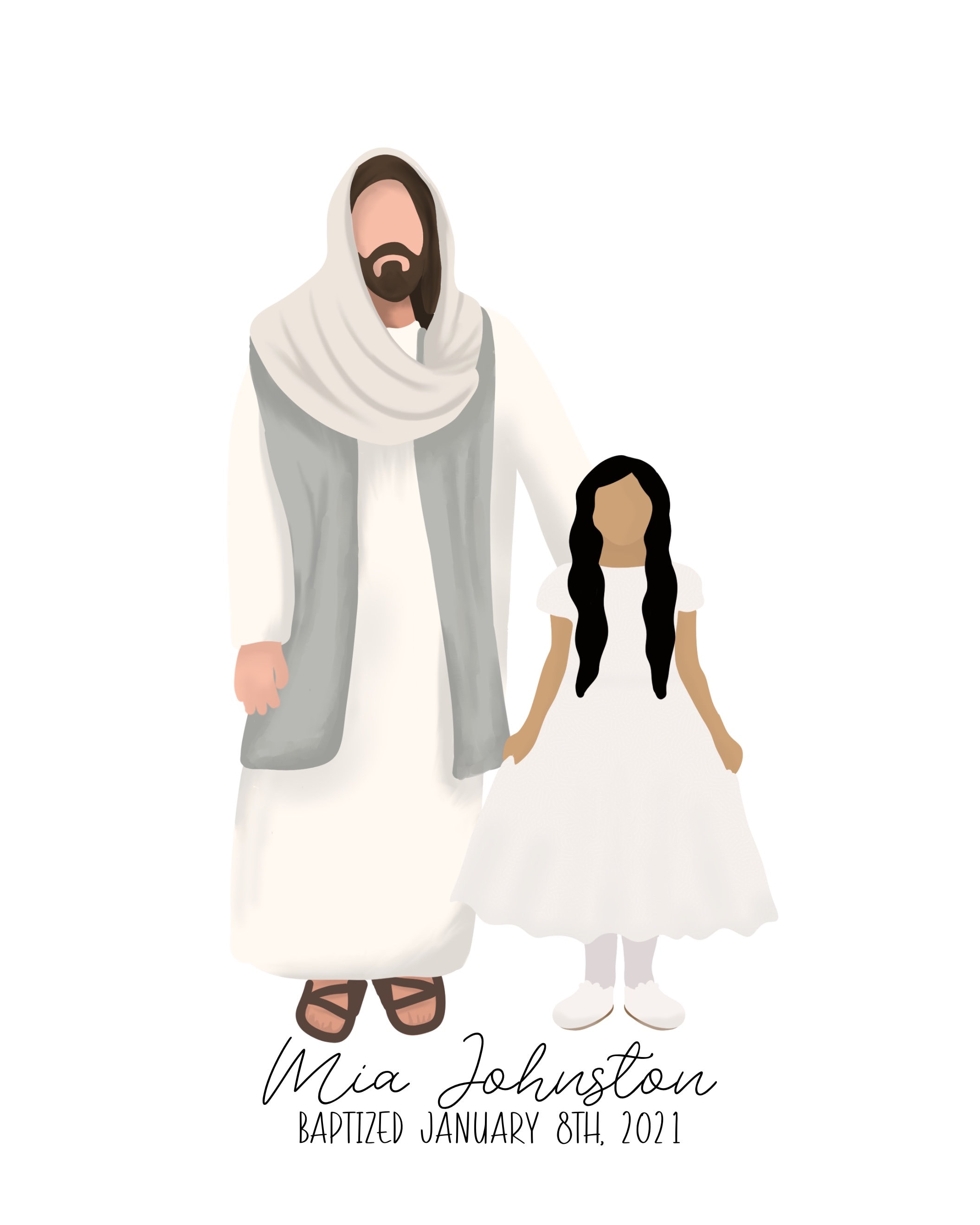 Personalized Baptism Gift LDS Baptism Baptism Girl Printable Baptism ...