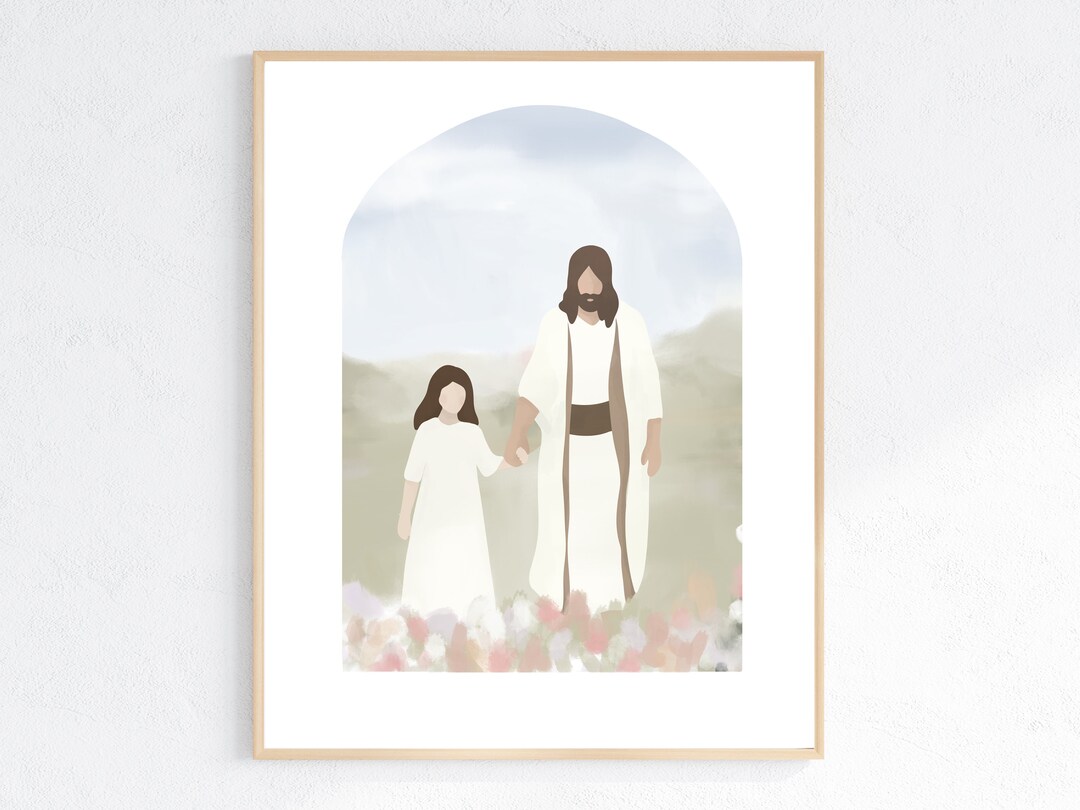Picture of Jesus for Little Girl | Printable Christian Wall Art | He ...