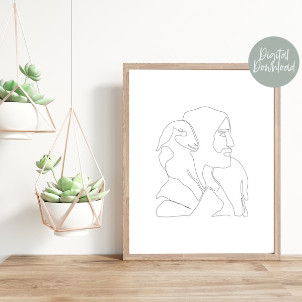 Christian Line Art - Etsy