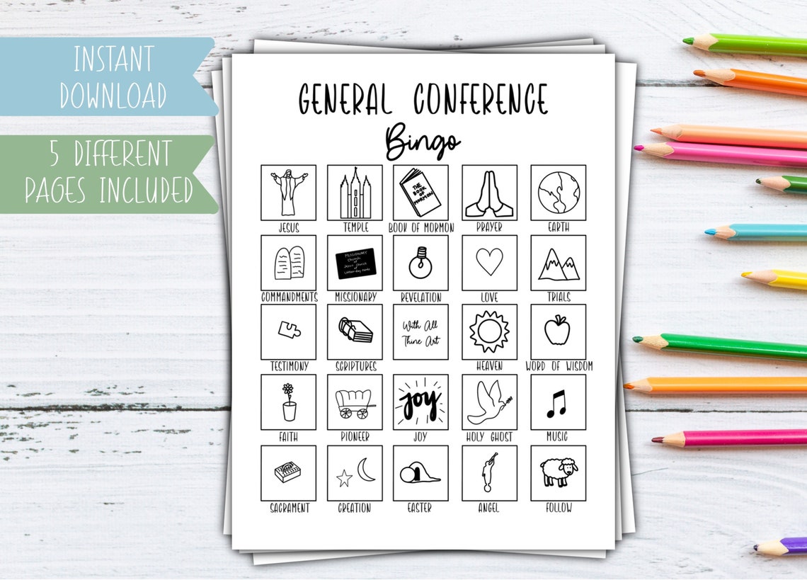 General Conference Bingo General Conference LDS Activity LDS General ...