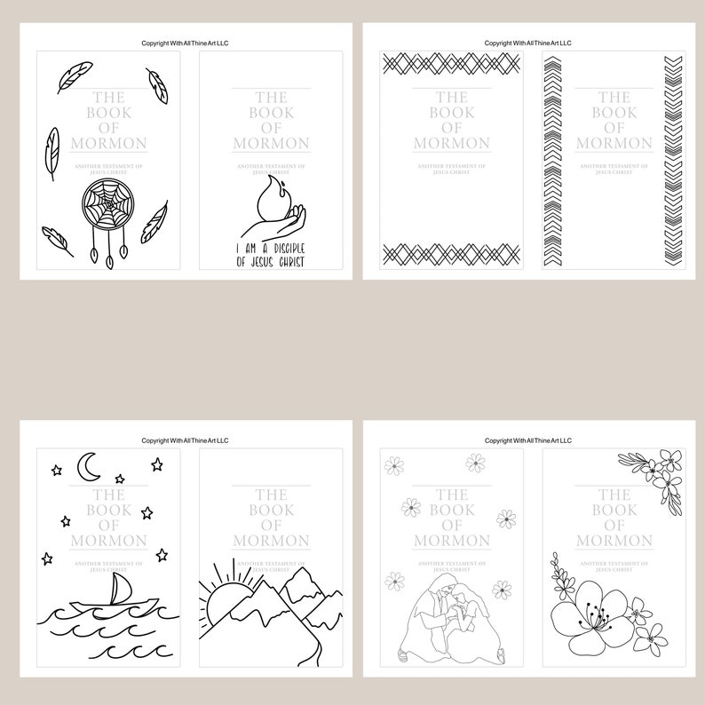 Book of Mormon Painting Templates: Young Women Activity (digital ...