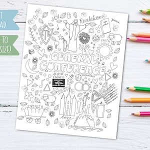 LDS General Conference Giant Coloring Page | Kid Activity (digital ...