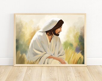 Baby Jesus Painting for Christmas Silent Night Christian - Etsy