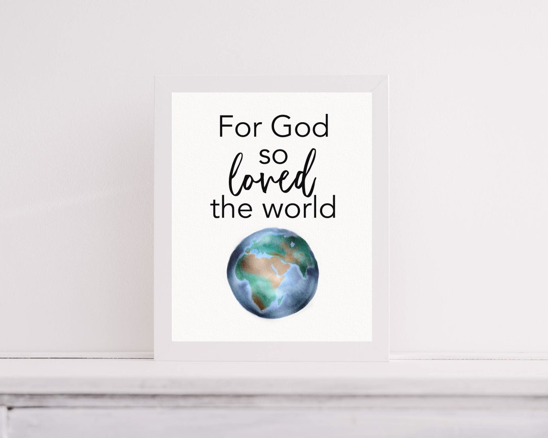 John 3:16 for God so Loved the World | Digital Download | LDS Printable ...