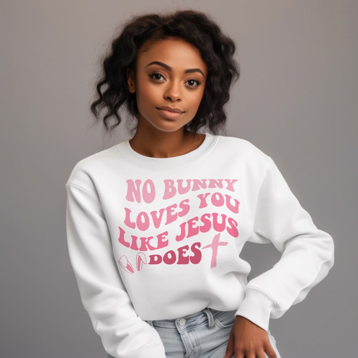 No Bunny Loves You Like Jesus Does, Sublimation Designs, Digital ...