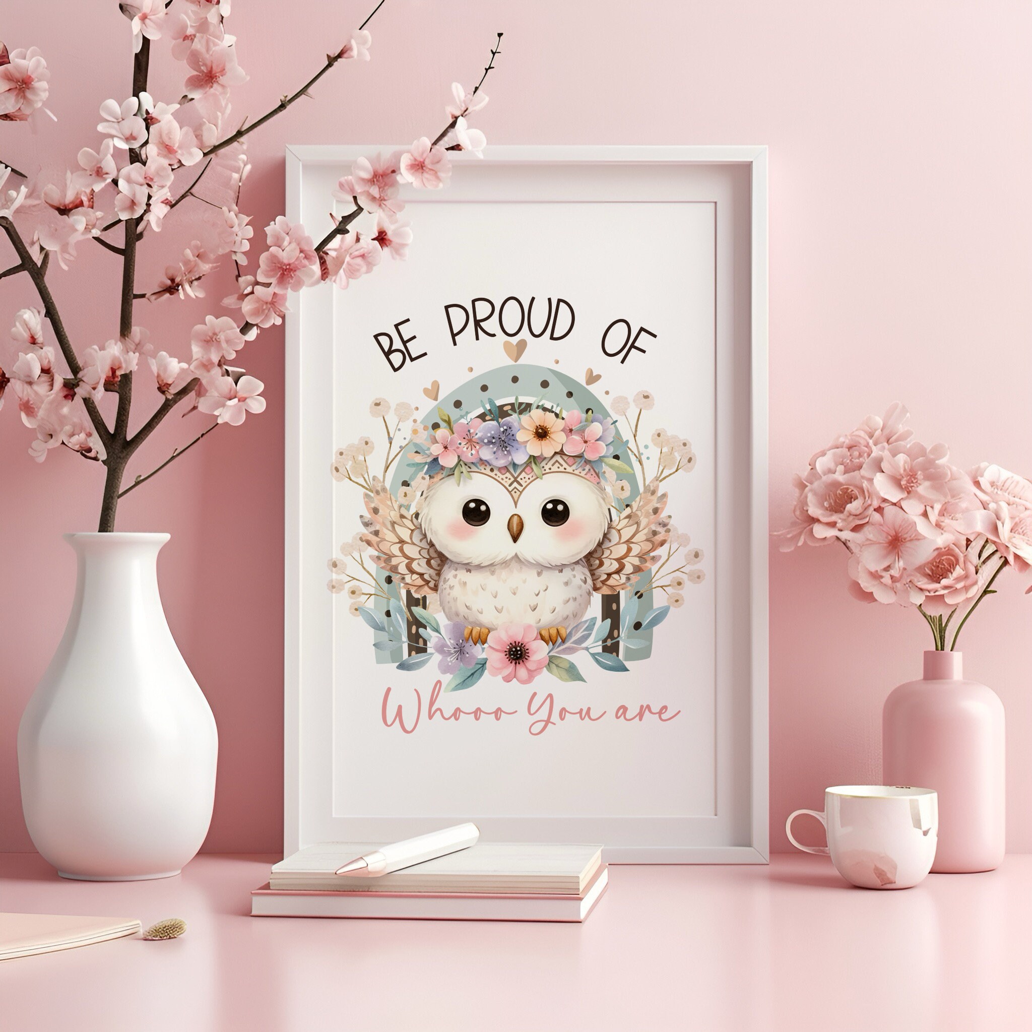 Be Proud of Whooo You Are, Cute, Boho, Owl, Sublimation Design ...