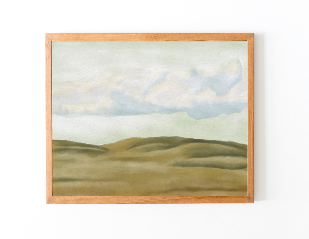 Watercolor Prairie Landscape Digital Print - Etsy
