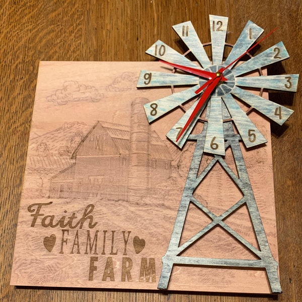 Farm and Windmill - Etsy