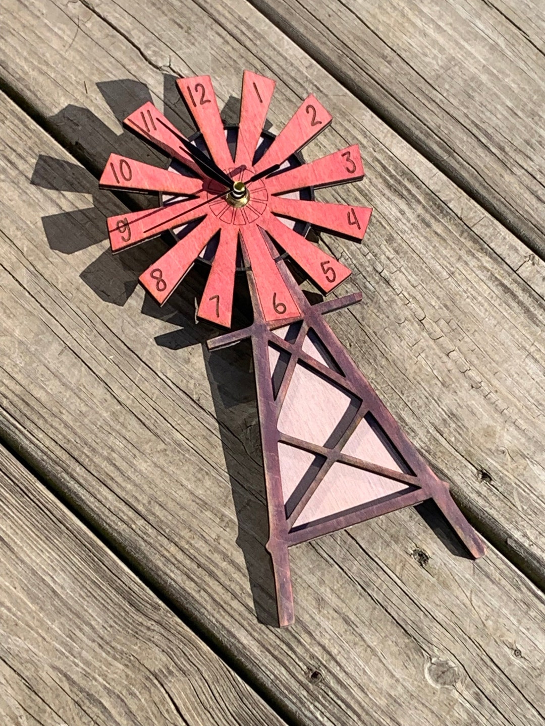 Windmill Clock Laser Cut File, SVG, AI, Pdf-lightburn and Glowforge ...