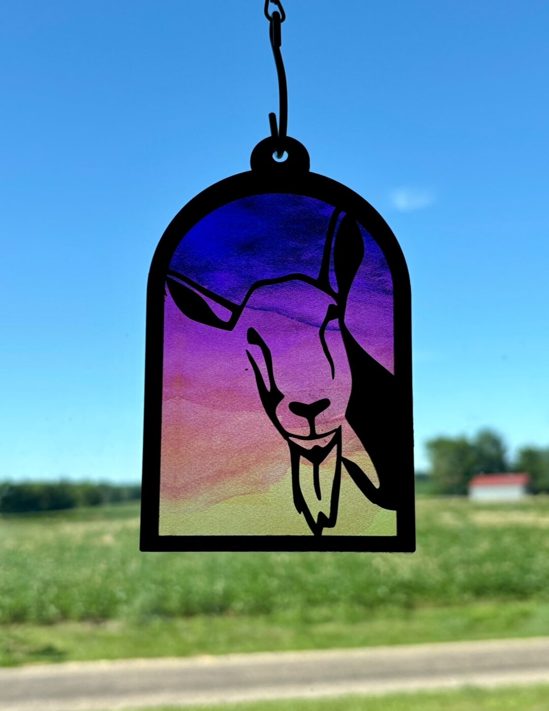 Goat Sun Catcher SVG | Farm Animal Sun Catcher | Rustic Cut File ...