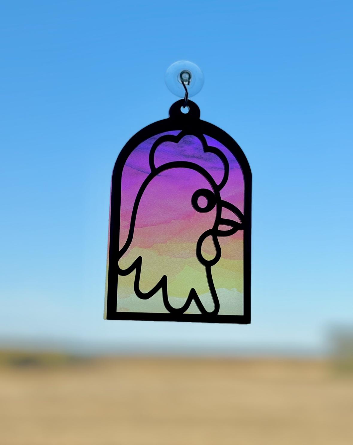 Chicken Suncatcher | Farm Sun Catcher | Chicken Cut File | Rooster ...