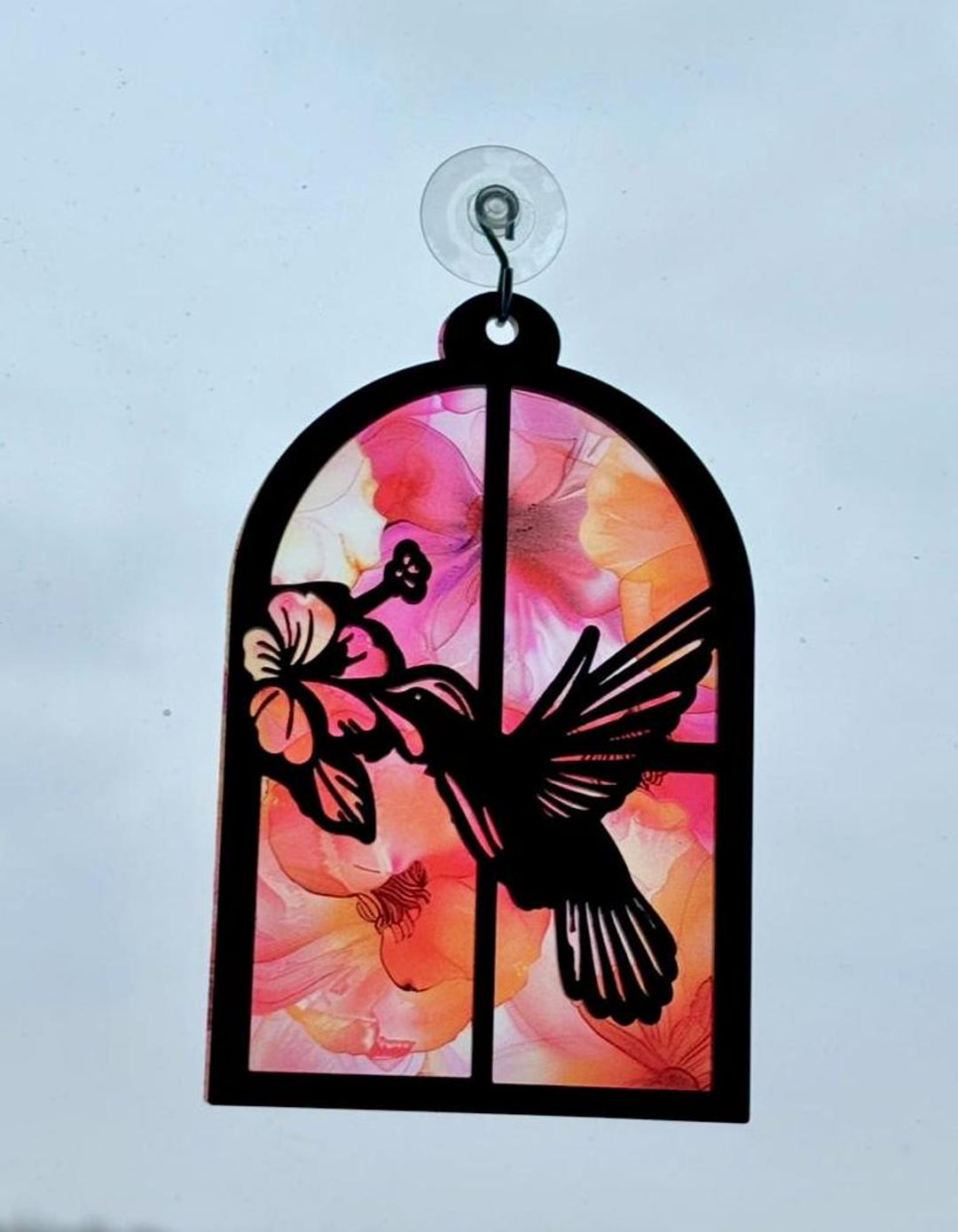 Hummingbird Suncatcher SVG | Humming Bird Sun Catcher Cut File for ...