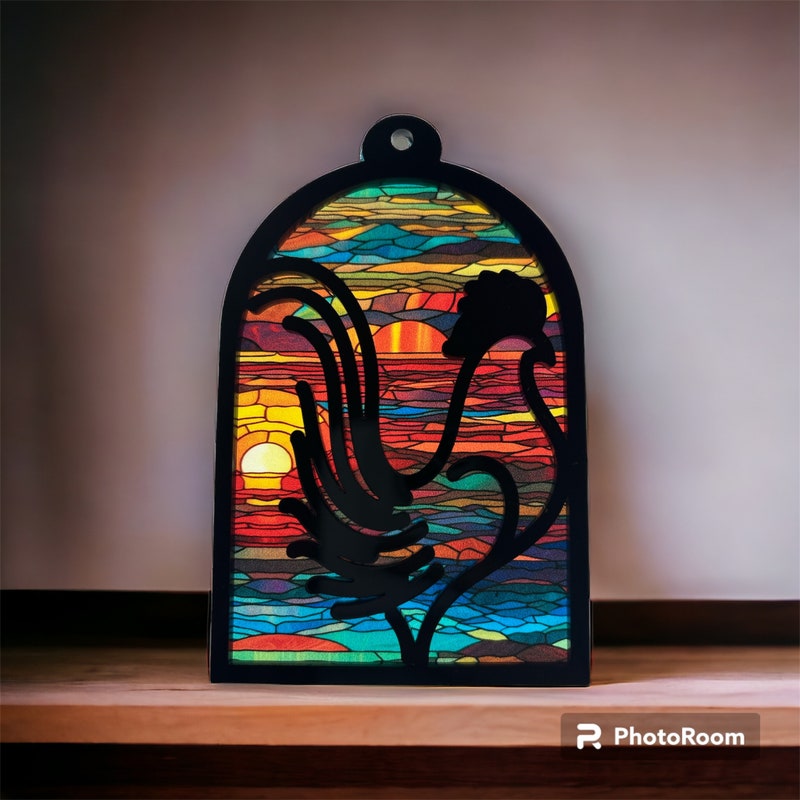 Rooster Sun Catcher - Etsy