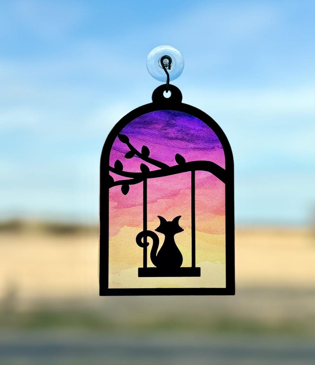 Cat Suncatcher SVG | Rainbow Bridge Sun Catcher Cut File | Laser File ...