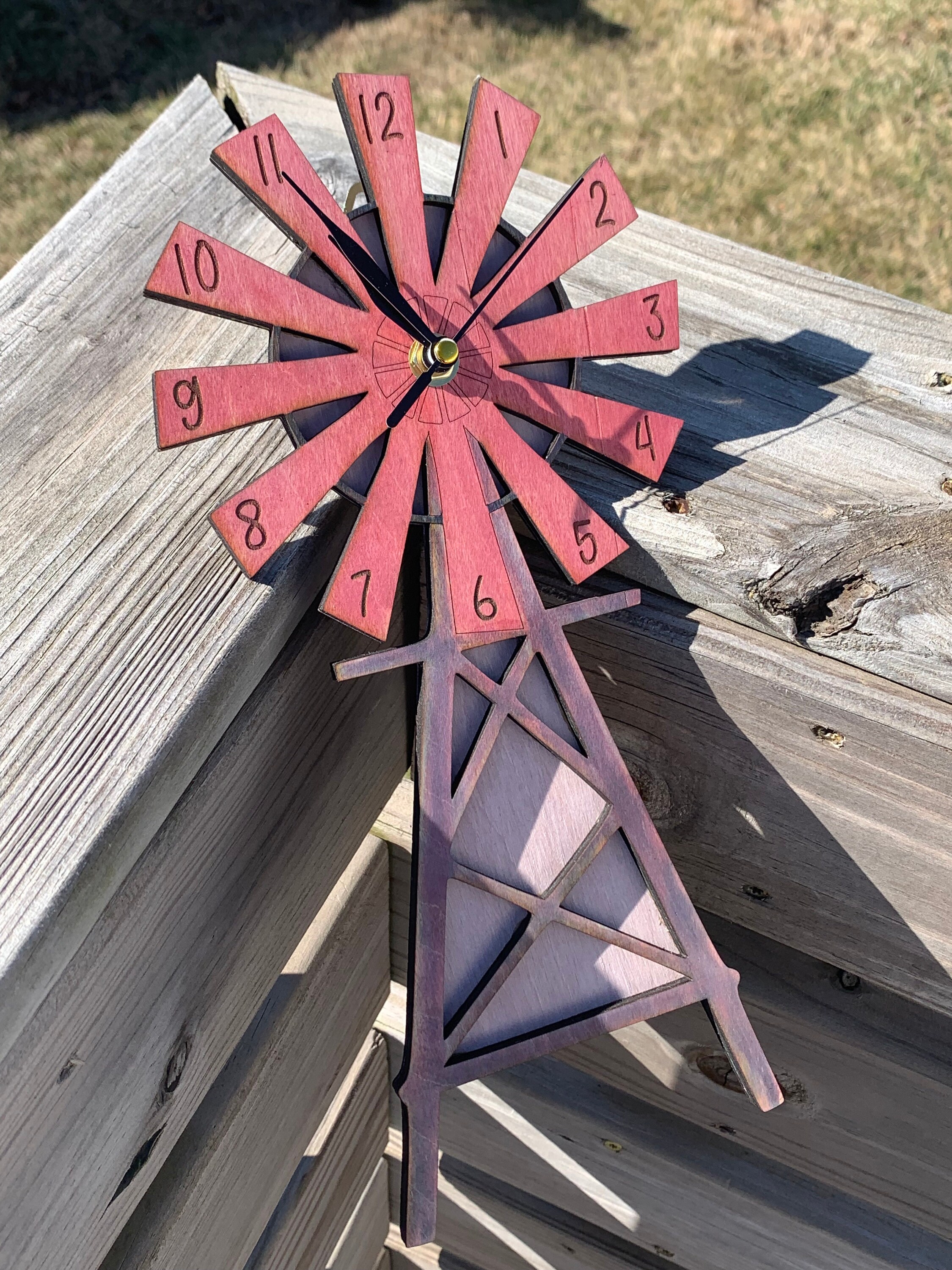 Windmill Clock Laser Cut File, SVG, AI, Pdf-lightburn and Glowforge ...