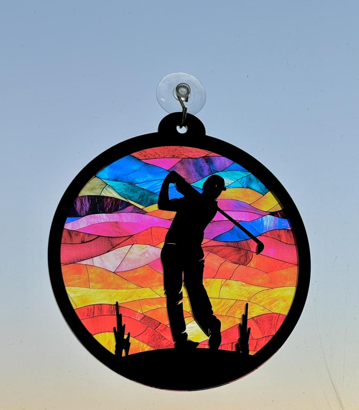 Golf Suncatcher SVG Golfer Sun Catcher Cut File Laser File for Lasers ...