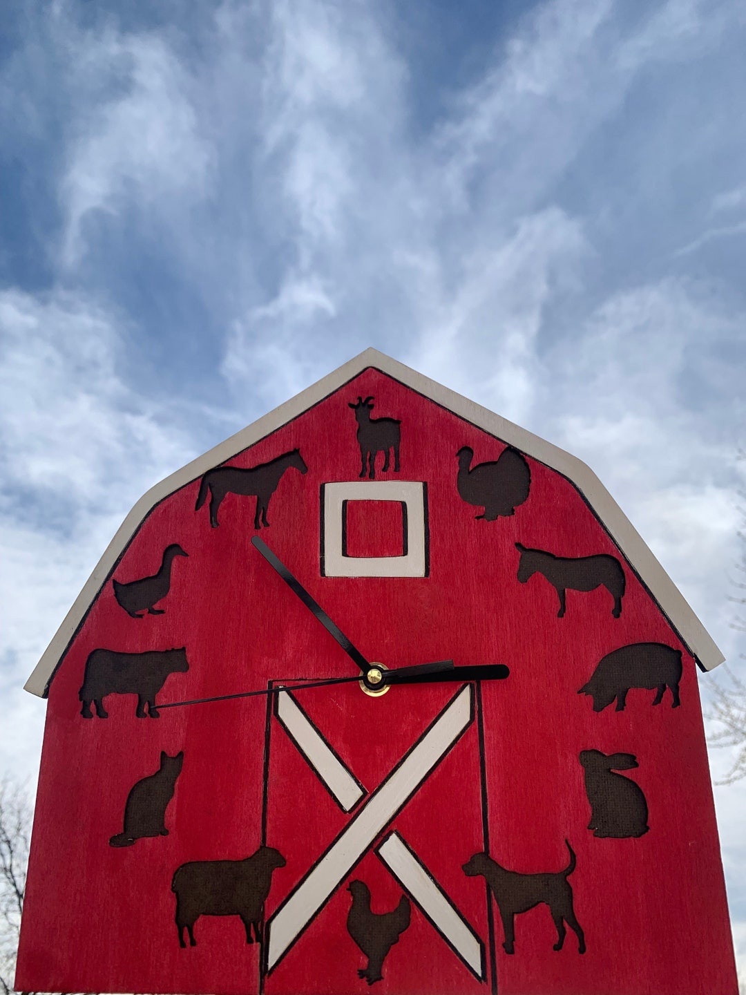 Barnyard Clock Laser Cut File, SVG, Ai-lightburn and Glowforge ...