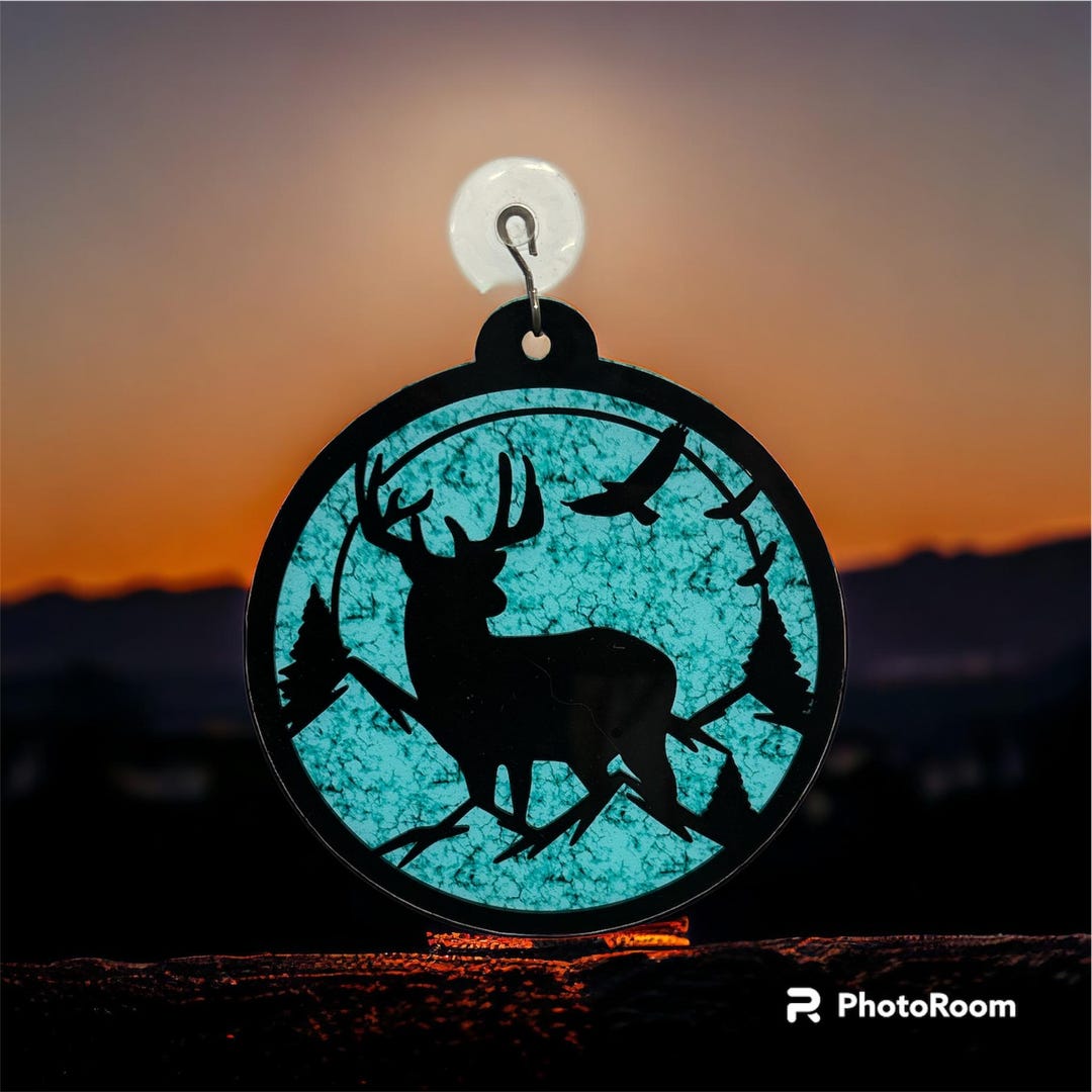 Deer Suncatcher Ornament SVG | Buck Sun Catcher Cut File for Lasers ...