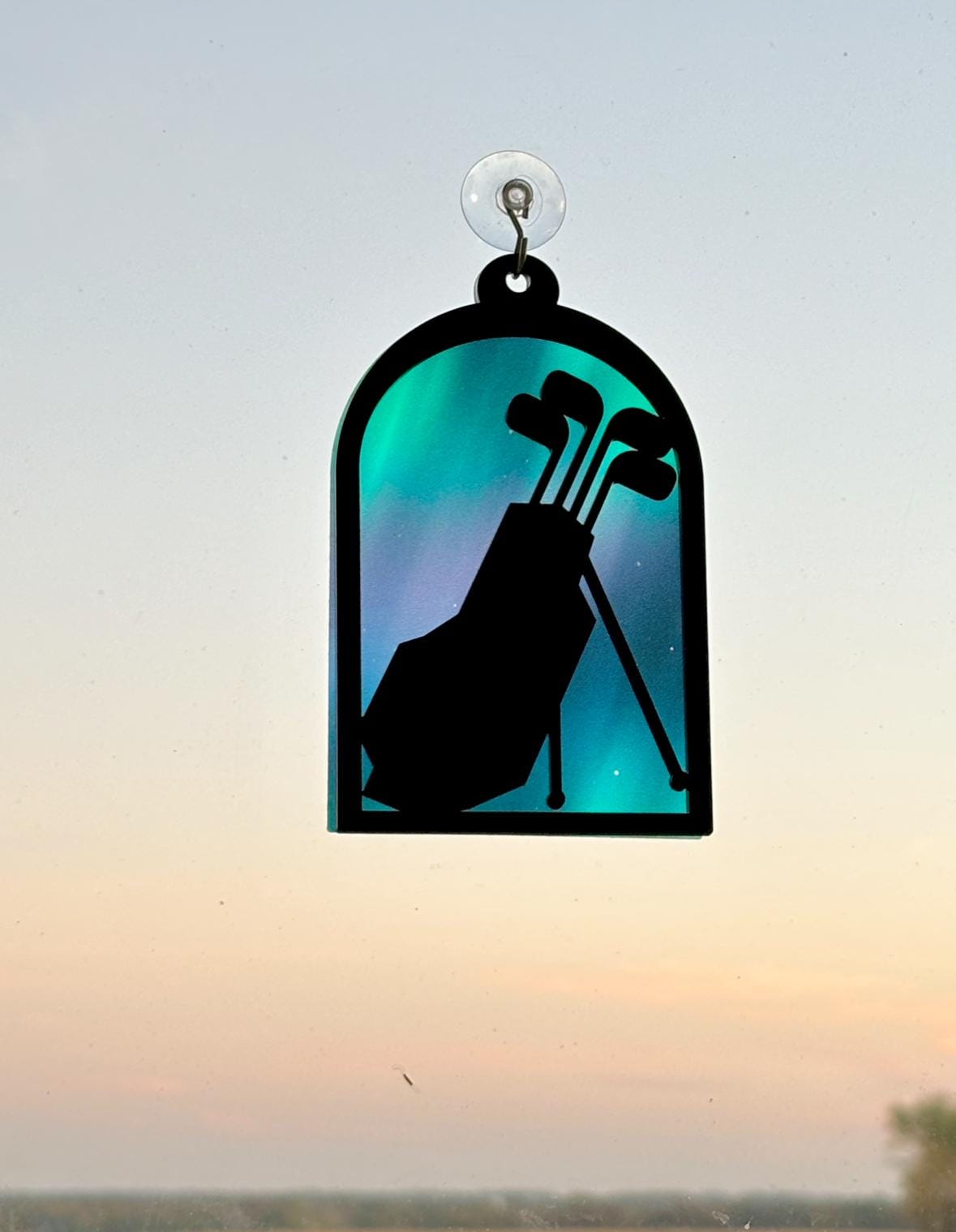 Golf Clubs Suncatcher SVG Golfer Sun Catcher Cut File Laser File for ...