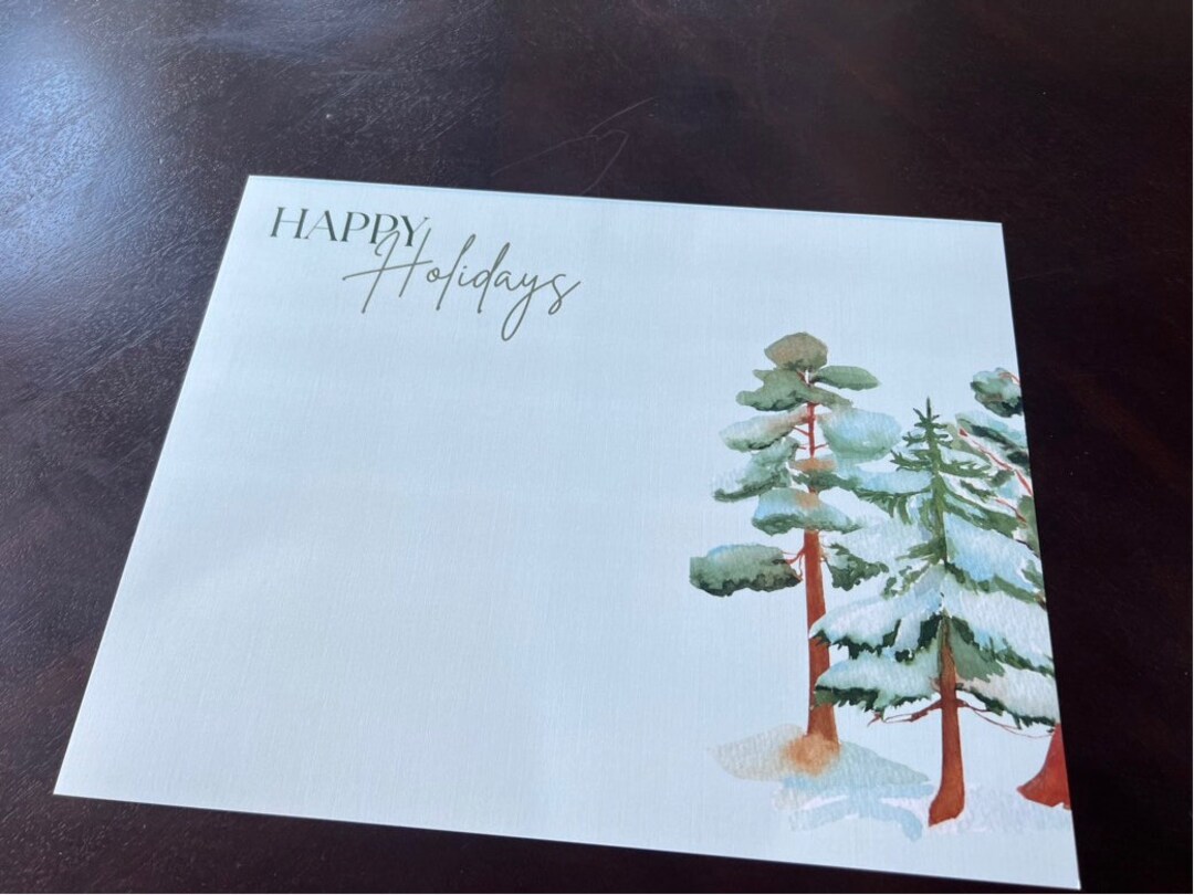 Evergreen Trees Personalized Paper Placemats - Etsy