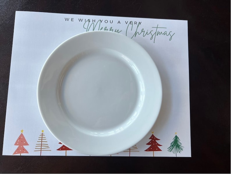 Colorful Christmas Trees Paper Placemats - Etsy