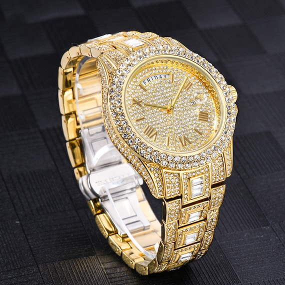 Gold Diamond Watches For Men