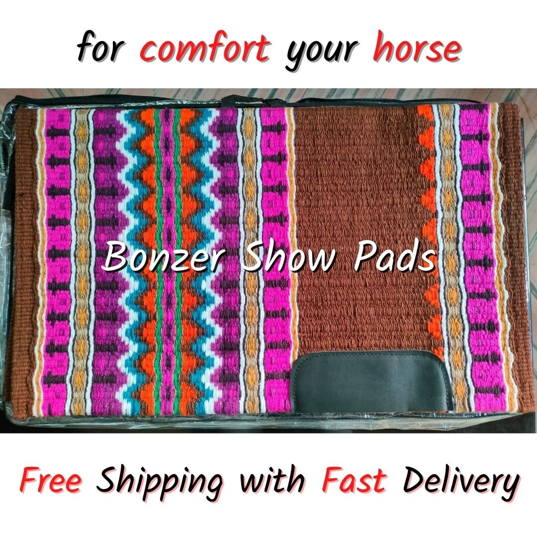 Western Saddle Pad for Horses Wool Saddle Blanket Western Show Pad ...