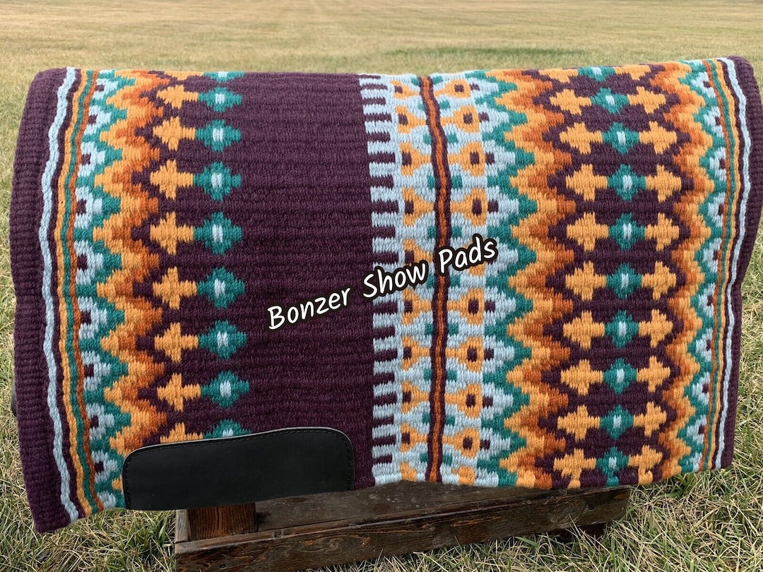 Wool Western Saddle Pad: Showmanship Horse Riding Blanket - Etsy