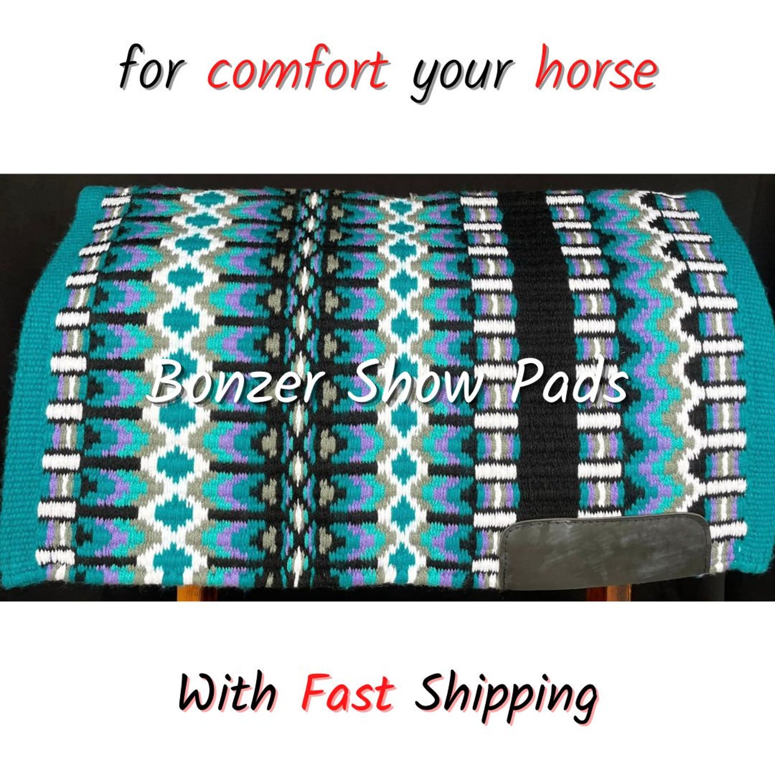 Western Show Pad Custom Saddle Pad Western Saddle Pad Saddle Blanket ...