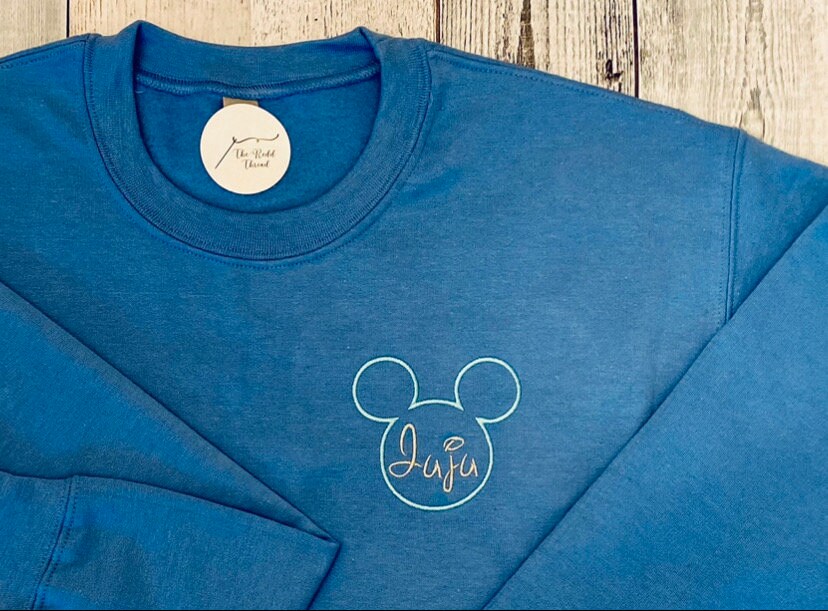 Mickey Design With Disney Font Name - Etsy