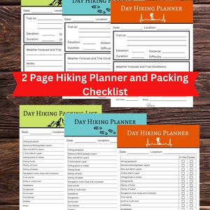Hiking Planner and Hike Packing Checklist, Hiking Essentials, Hike Planner, Hiking Checklist - Etsy