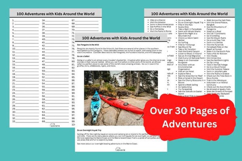 100 Adventure to Have With Your Kids, Adventure Planning, Travel ...