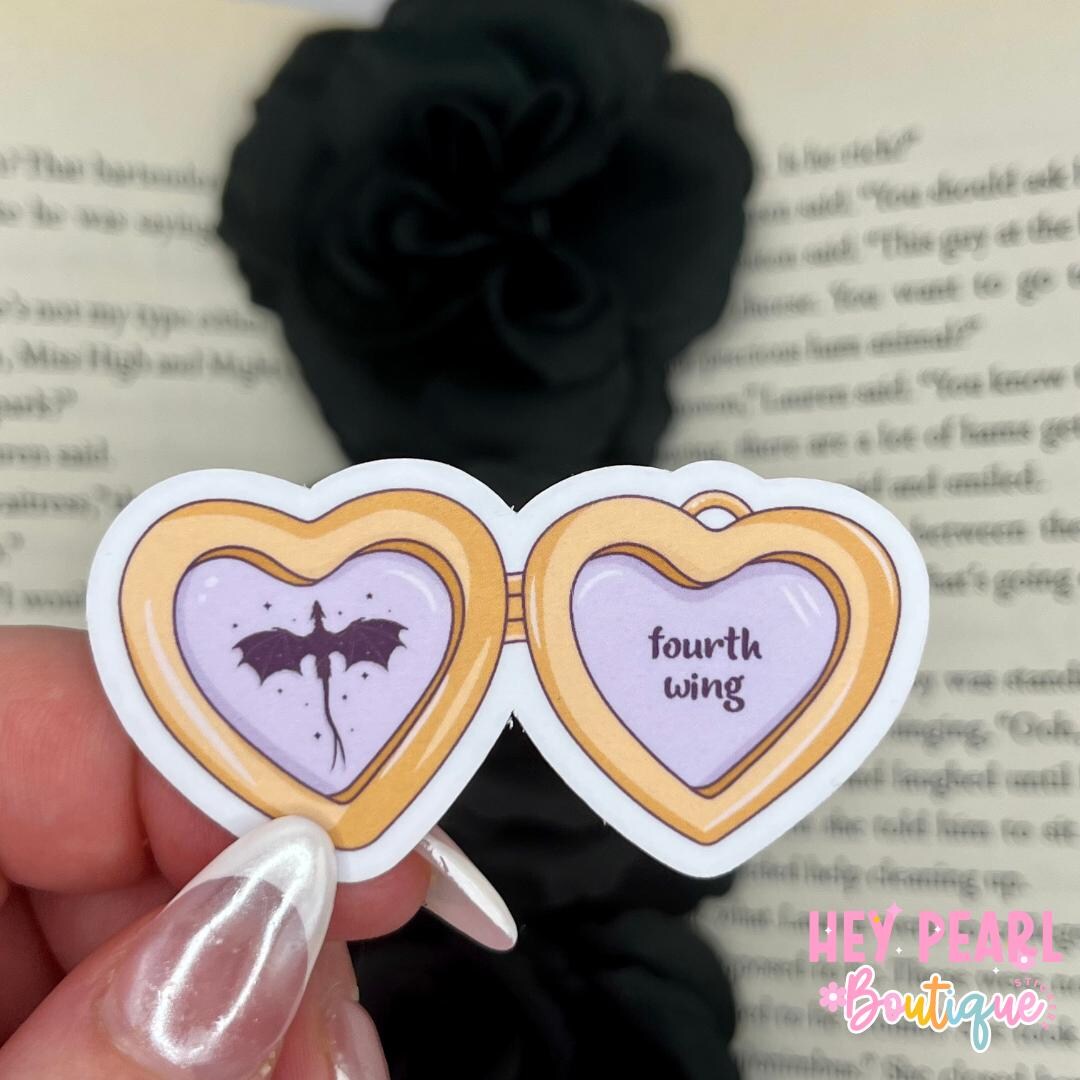 Fourth Wing Locket Sticker | Aesthetic | Fantasy |fourth Wing Dragon ...
