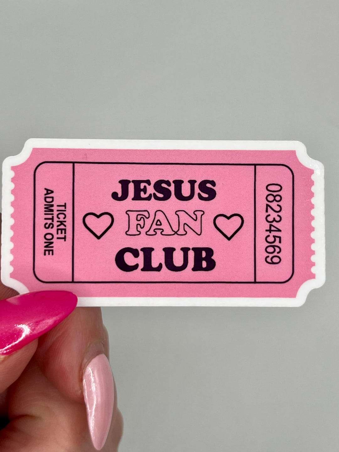 Jesus Fan Club Stub Sticker | Christian Sticker | Faith Sticker ...