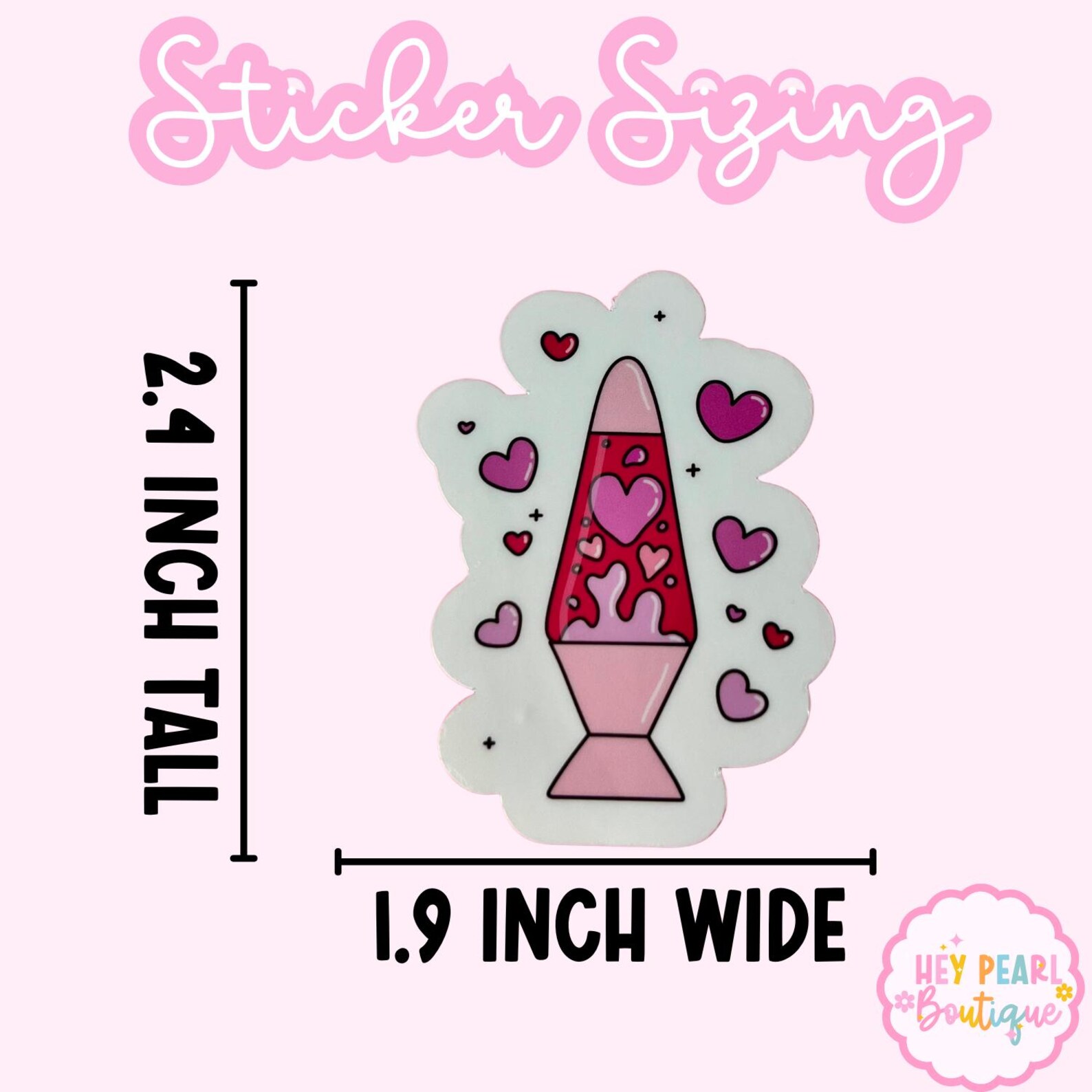 Heart Lava Lamp Sticker | Valentine's Day Coquette Design | Glossy ...