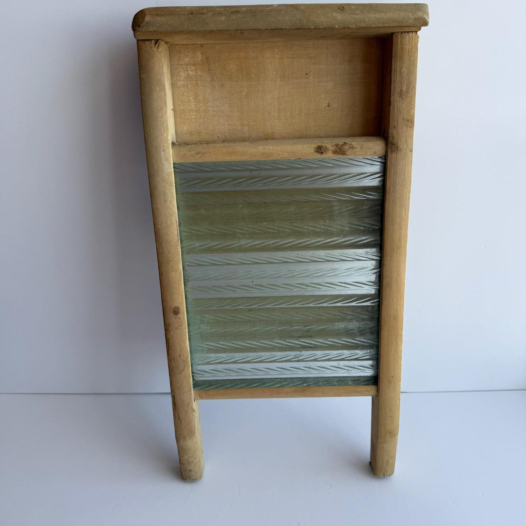 Vintage Washboard With Glass Laundry Decor Farmhouse - Etsy