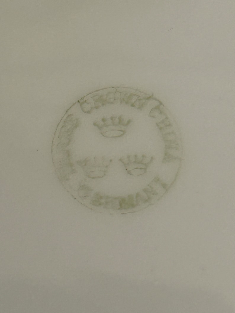 Handled Came Plate Three Crowns China Germany Pink Gold - Etsy